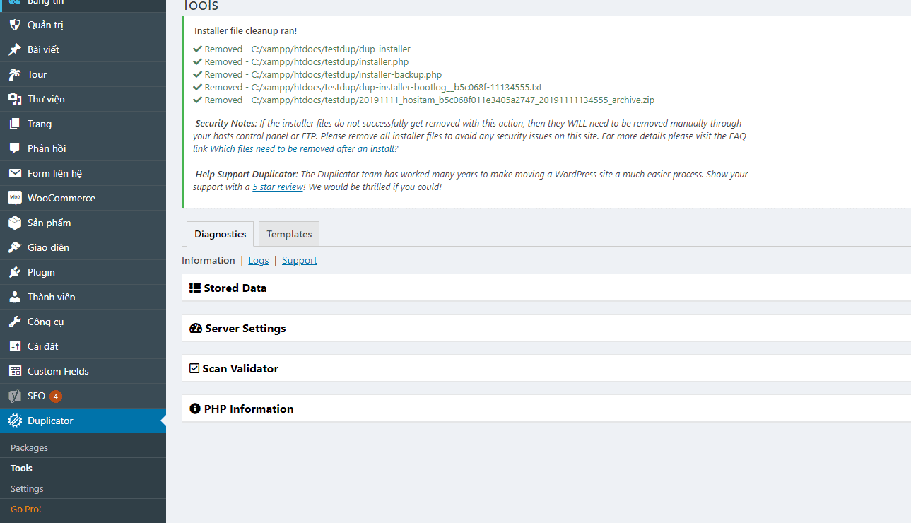 Hướng dẫn cài theme WordPress từ file duplicator - Tony Công