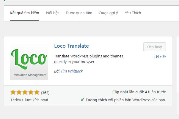 Việt hóa theme WordPress bằng plugin Loco Translate - Theme Wordpress